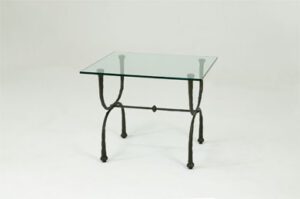 1102 RECTANGULAR END TABLE WITH IRON BASE - Bausman